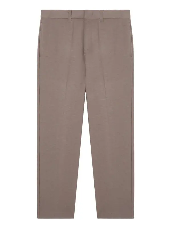Emporio Armani Tailored Textured Trousers - [fit Straight Leg] Taupe